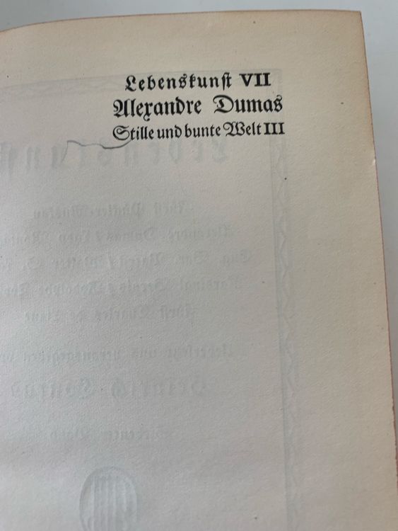 Alexandre Dumas Stille bunte Welt 3 Bde 1913 Georg Müller (Gebraucht ...