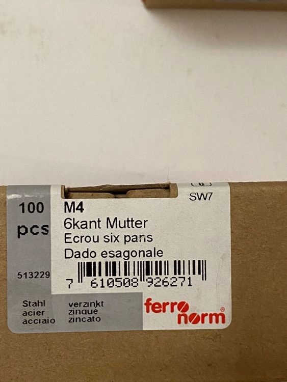 ferro norm Muttern M4 200 Stück (Neu (gemäss Beschreibung)) in ...
