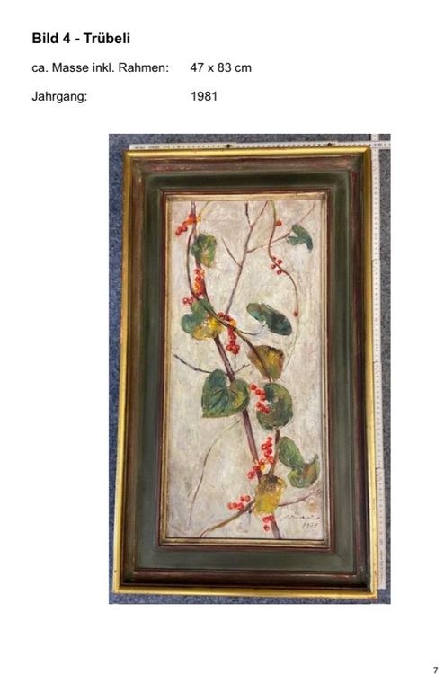 Gemälde - Max Widmer, sign./datiert 1981 - „Trübeli“ | Kaufen auf Ricardo