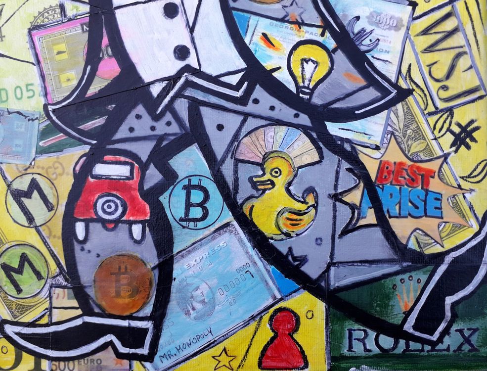 Gemälde Pop Art Monopoly-Man Künstler: Manuela Reitz (Neu und originalverpackt) in Balve für CHF ...