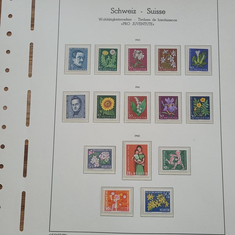 Los mit Marken CH auf Blatt Pro Juventute 1960-62 | Kaufen auf Ricardo
