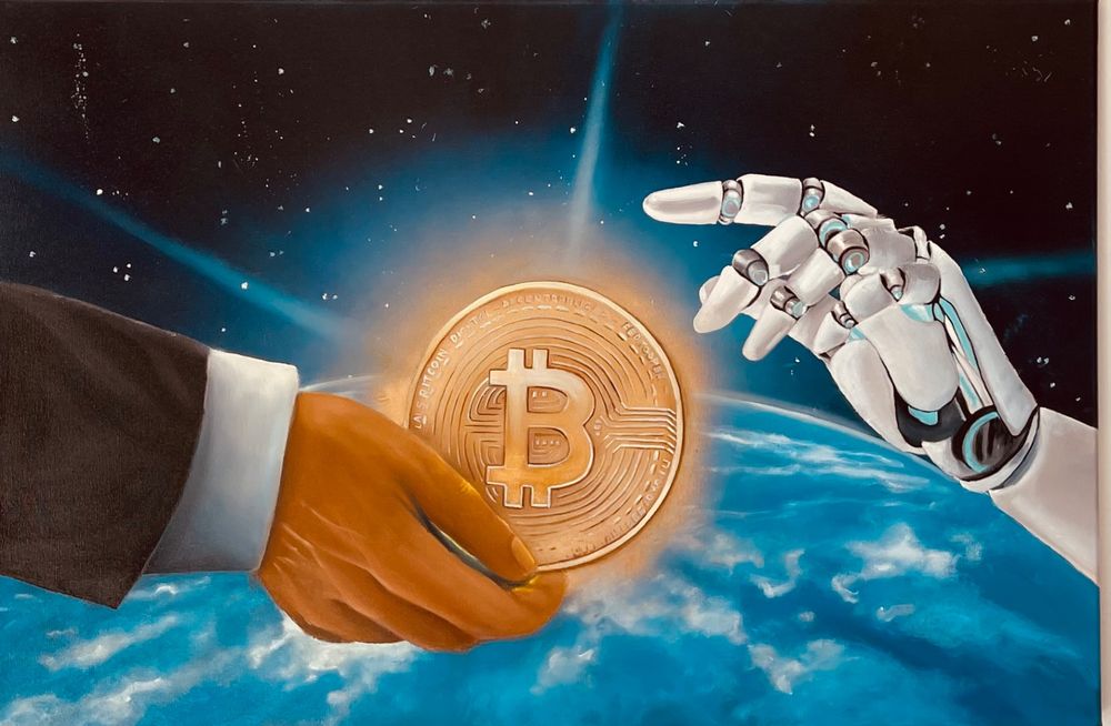 Bitcoin - für dich- Ölbild 60x90 cm (Neu (gemäss Beschreibung)) in ...