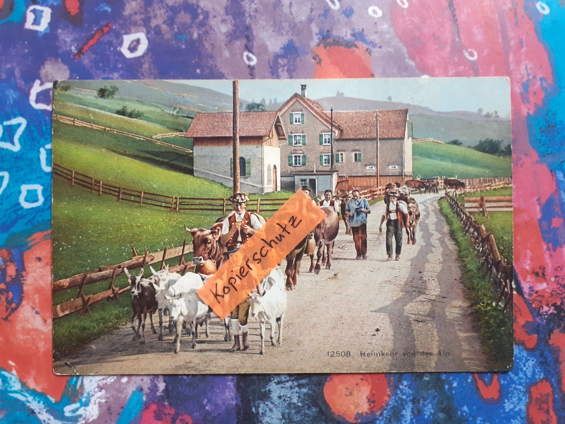 Heimkehr von der Alp um 1920 belebt Alpabfahrt Agrar (Gebraucht) in ...