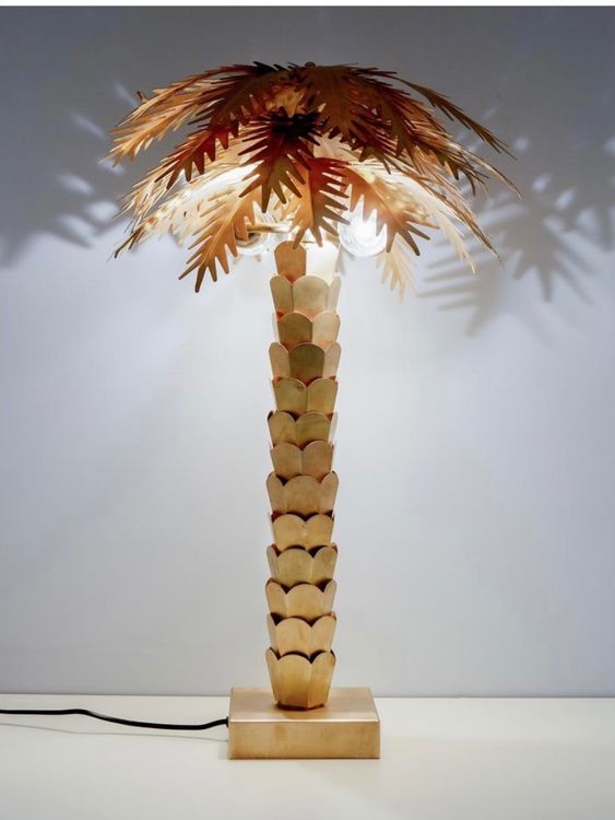 Hk living brass palm table lamp (Gebraucht) in zürich für CHF 180 – nur Abholung auf Ricardo kaufen