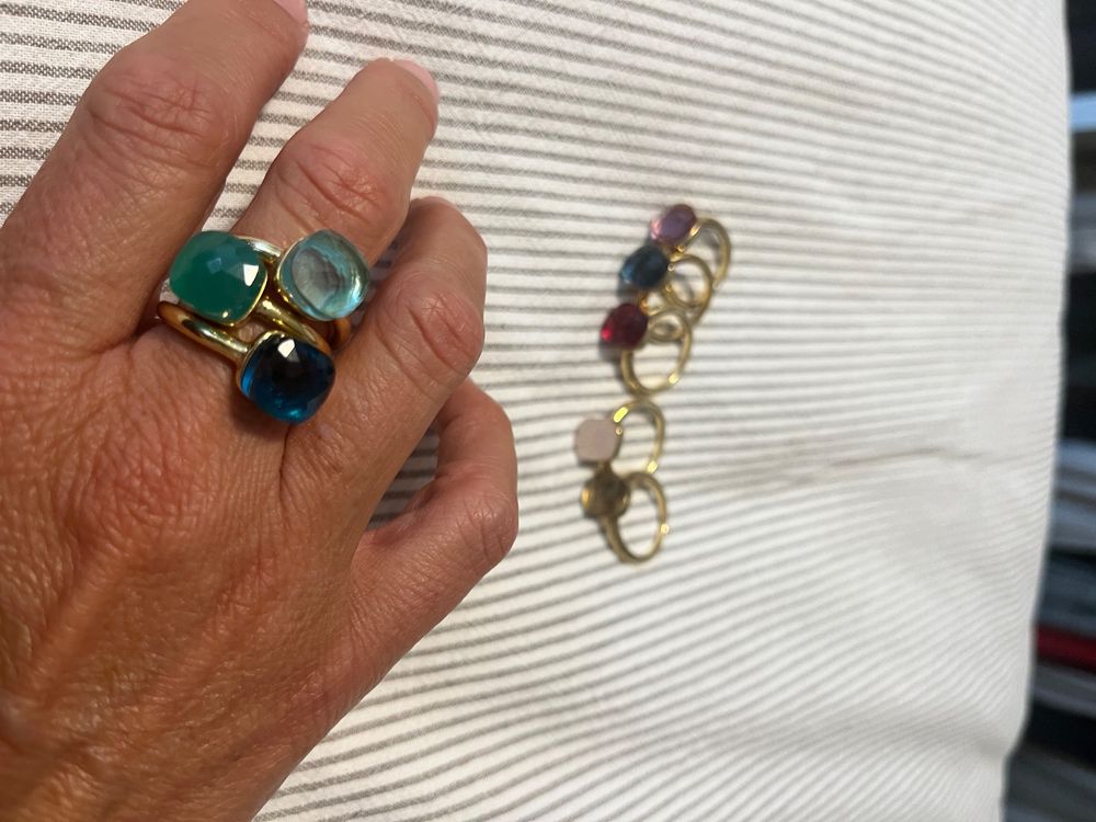 Ringe silber 925 vergoldet mit Stein | Kaufen auf Ricardo