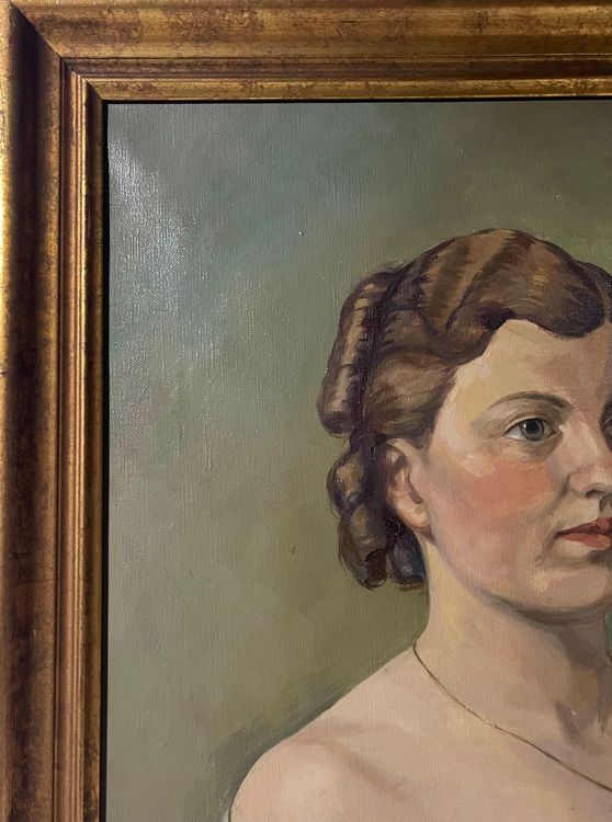 30er.Jahre Potrait Gemälde von einer Dame E.Martinoli (Gebraucht) in ...