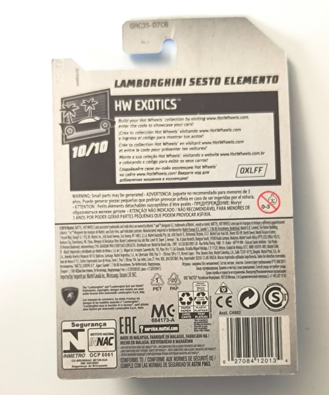 Hot Wheels Lamborghini Sesto Elemento (2018) (Neu und originalverpackt ...