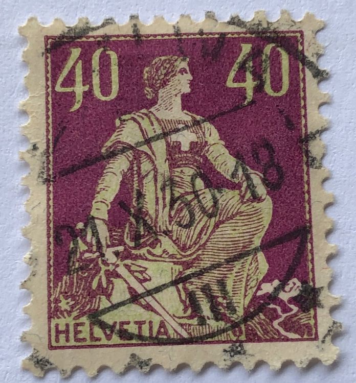 Helvetia mit Schwert mit Vollstempel (Gebraucht) in Aarau für CHF 0.5 – mit Lieferung auf ...