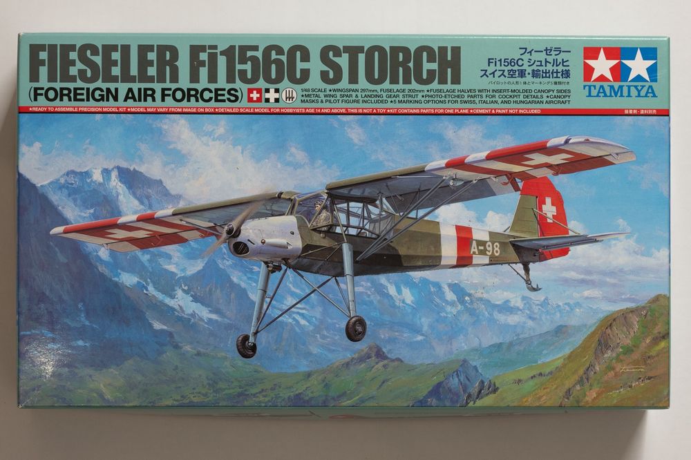 Tamiya 1/48 Fieseler Fi-156C Storch mit CH-Decals / Zubehör (Neu und ...