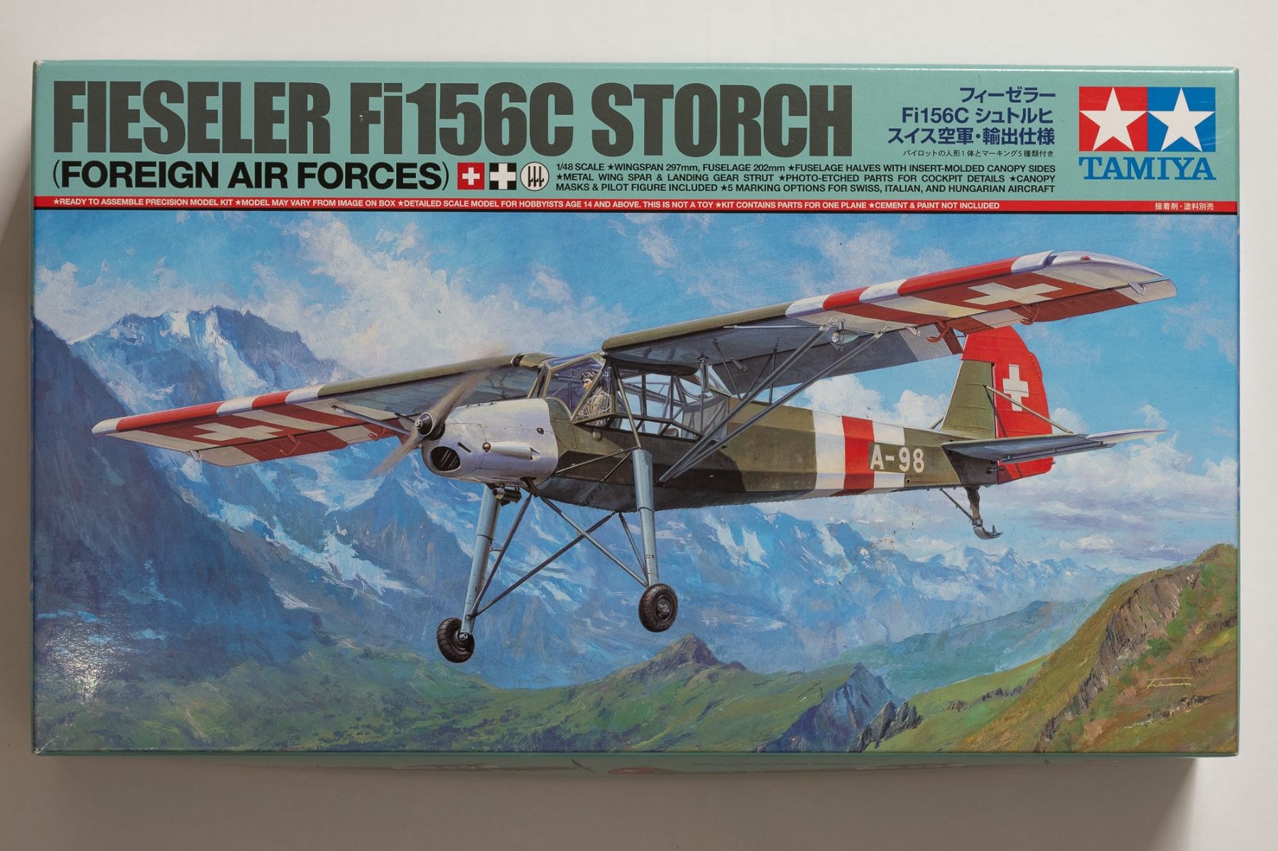 Tamiya 1/48 Fieseler Fi-156C Storch mit CH-Decals / Zubehör (Neu und ...