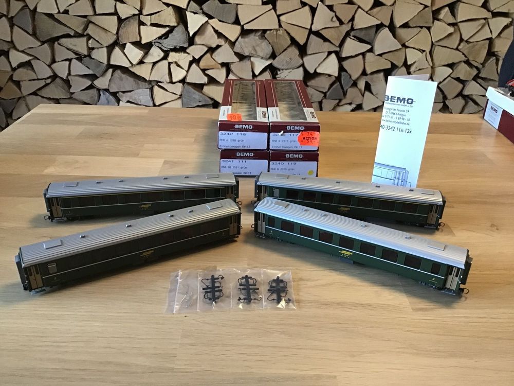 4 Wagons Bemo HOm RhB | Kaufen auf Ricardo