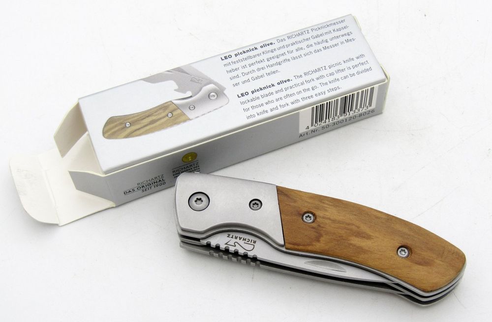 Richartz Picknick Taschenmesser, Messer+Gabel+Flaschenöffner (Gebraucht ...