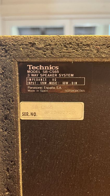 Technics CS SB-CS65 3 Way Speaker System Kompaktlautsprecher (Gebraucht ...