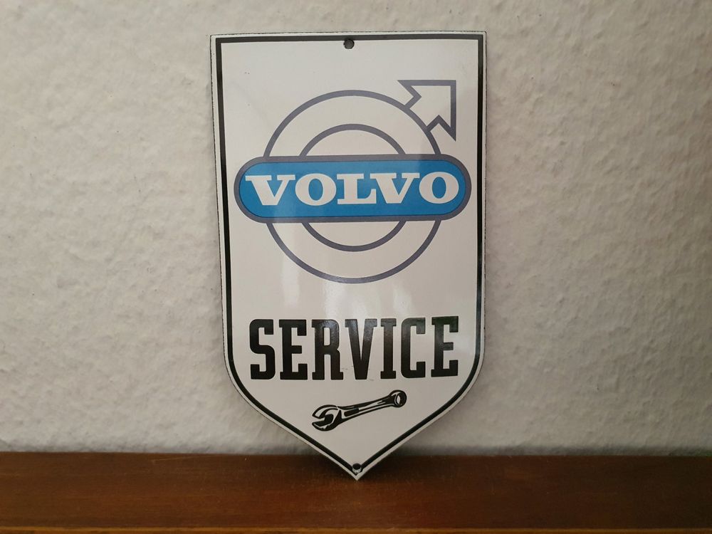 Emailschild Volvo Service Logo Emaille Schild Reklame Retro (Neu ...