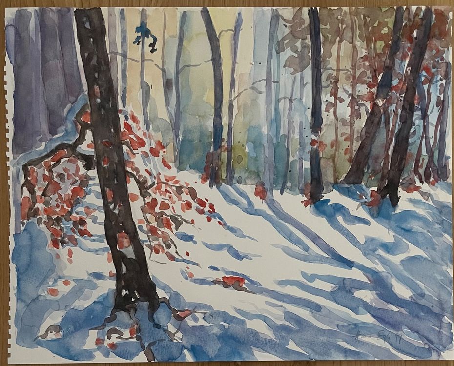 Hans Egli (1928) Winterlandschaft Aquarell (Gebraucht) in Root für CHF 140 – mit Lieferung auf ...