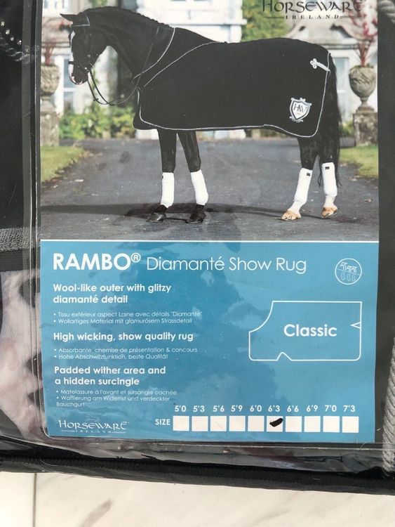 Horseware Rambo Diamanté Show Rug 140 cm (Neu (gemäss Beschreibung)) in ...