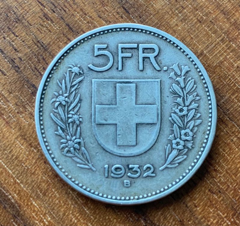 Schweiz 5 Franken 1932 Silber | Kaufen auf Ricardo