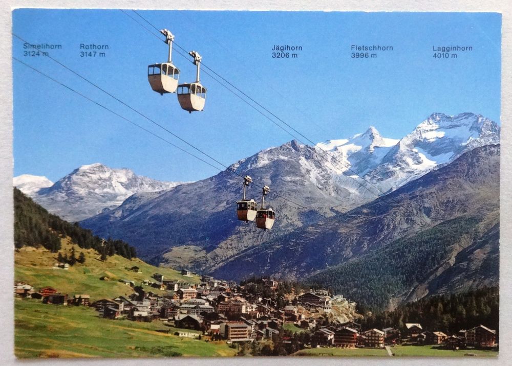 Saas-Fee mit Gondelbahn Saas-Fee-Spielboden (Gebraucht) in Fétigny für ...