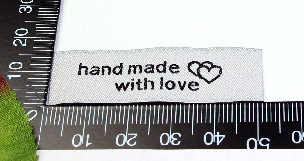 Label "Hand made with love" weiss (10 Stück) (Neu und originalverpackt ...