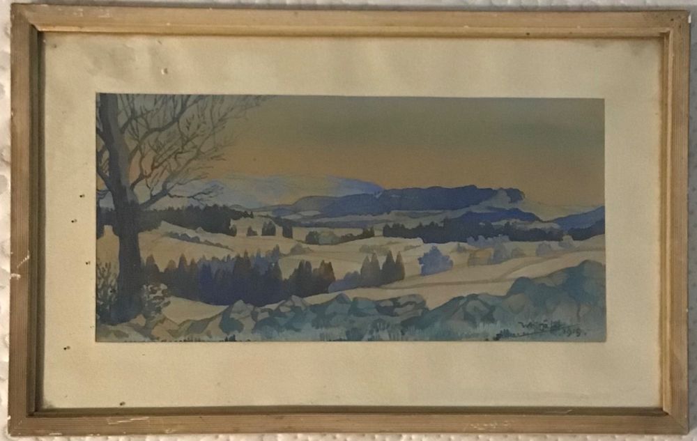 Antike Landschaft Aquarell Unleserlich Signiert | Kaufen auf Ricardo