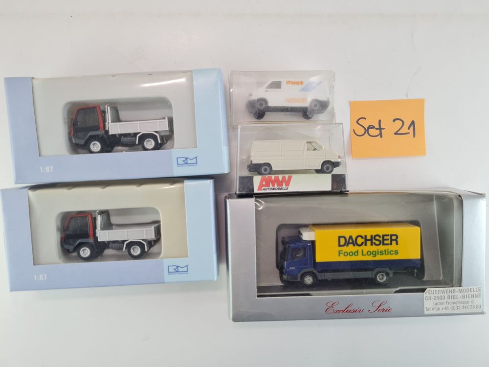 Lieferwagen LKW Dachser Fust MB VWT5 Set 8 H0 1:87 (Neu und ...