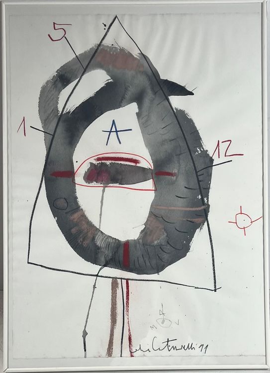 Celia Caturelli - Grosse Mischtechnik, Hamdsigniert (Gebraucht) in Root für CHF 24 – mit ...