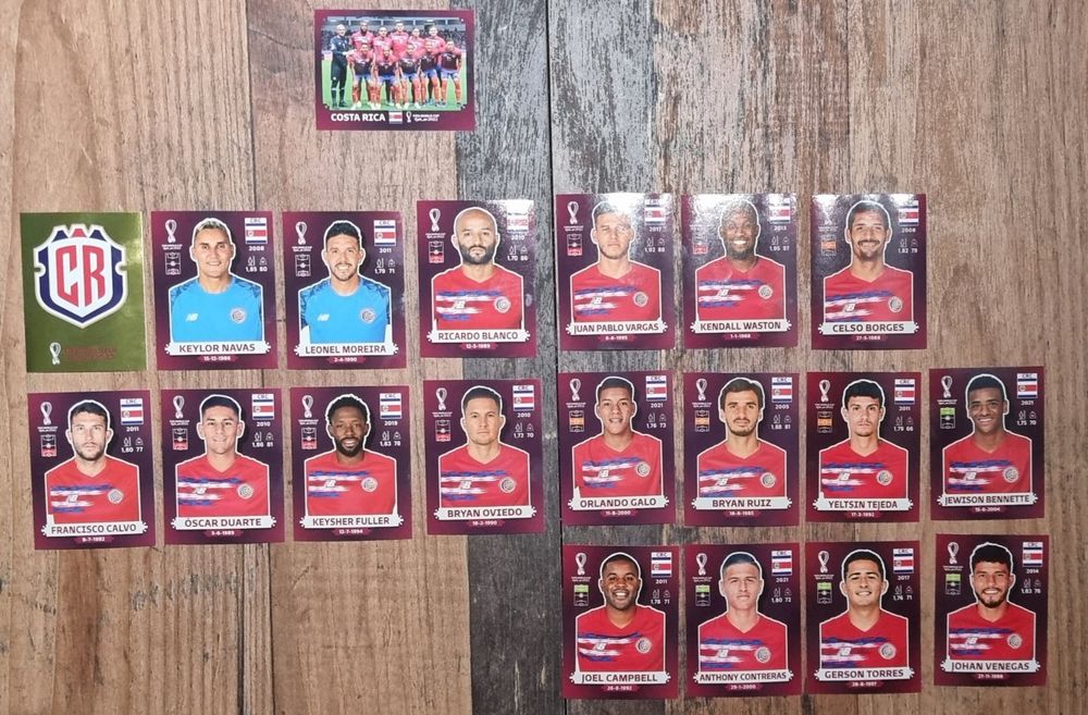 PANINI 2022 - COSTA RICA (CRC) équipe complète | Kaufen auf Ricardo