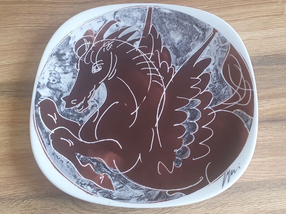Hans Erni - Pegasus - Porzellan - Teller | Kaufen auf Ricardo