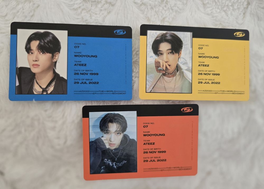 Ateez Set Wooyoung id photocard Movement kpop officiel (Neu (gemäss Beschreibung)) in Châtelaine ...