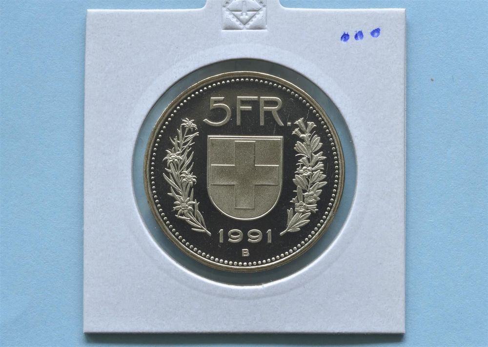5 Franken 1991 Stgl. (Neu (gemäss Beschreibung)) in Oberglatt für CHF 90 – mit Lieferung auf ...
