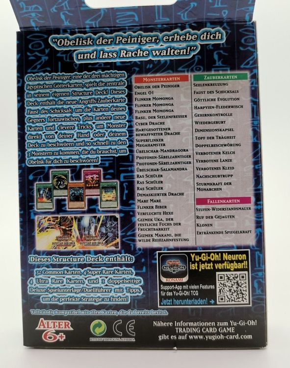 YuGiOh - Egyptian God Deck - Obelisk - DE / 1. Auflage (Neu und ...