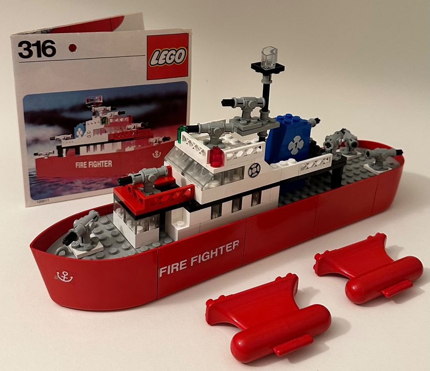 1978, Rarität LEGO 316 "Feuerwehrboot mit Wasserkanonen",OBA | Kaufen ...