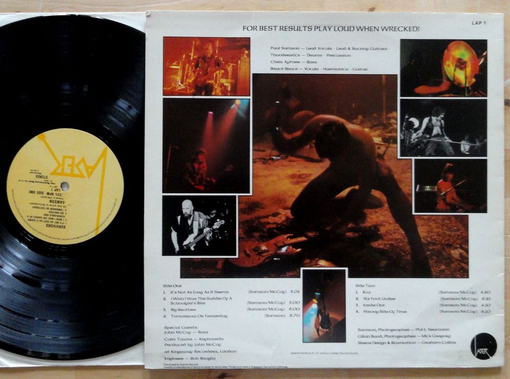 LP SAMSON survivors LASER UK 1979 HEAVY METAL neuwertig (Gebraucht) in ...