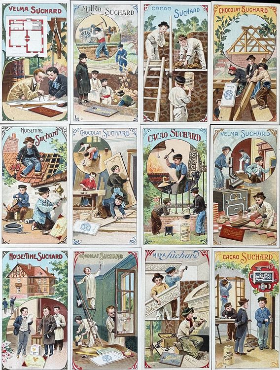 Suchard - Serie von 12 Chromobilder / Anciennes chromos 1910 (Gebraucht ...