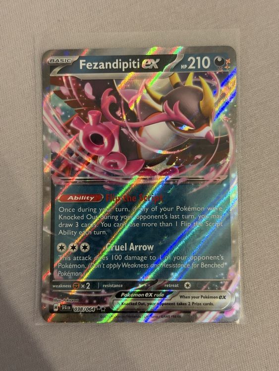 Pokémon Fezandipiti ex 038/064 Shrouded Fable (Neu (gemäss Beschreibung ...