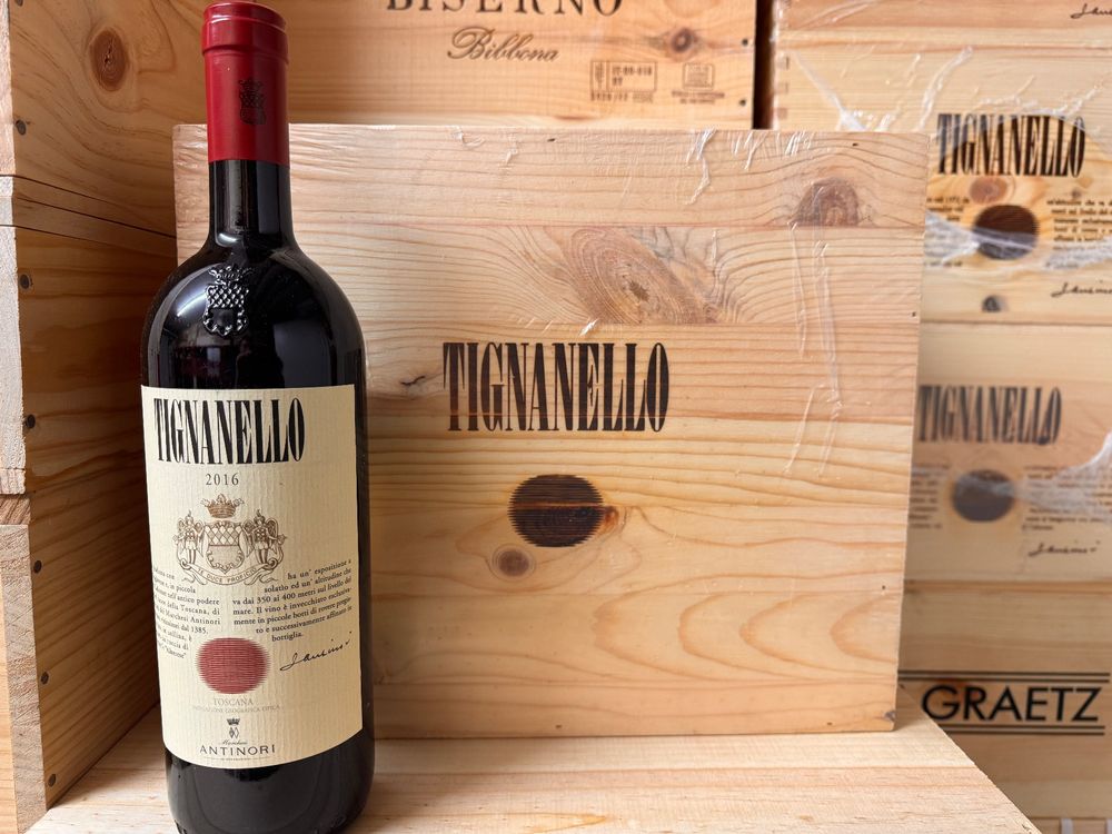 6 Flaschen Tignanello 2018 in original Holzkiste (Neu und originalverpackt) in Schindellegi für ...