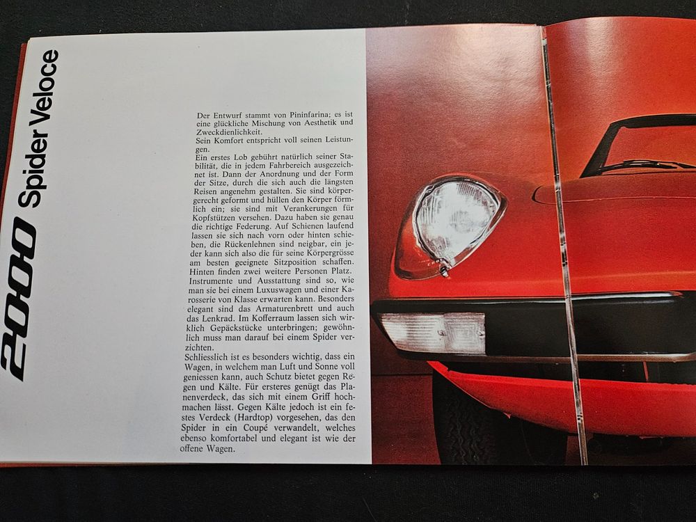 Alfa Romeo 2000 GT Veloce 2000 Spider Veloce Prospekt 75 xb (Defekt) in ...