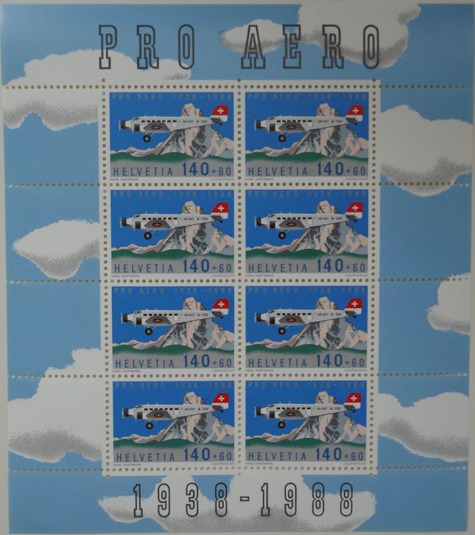Sonderblock Pro Aero 1938-1988, postfrisch** (Neu (gemäss Beschreibung)) in Möhlin für CHF 11 ...