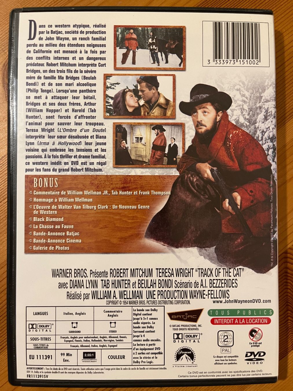 TRACK OF THE CAT - WILLIAM A. WELLMAN - ROBERT MITCHUM (Gebraucht) in ...