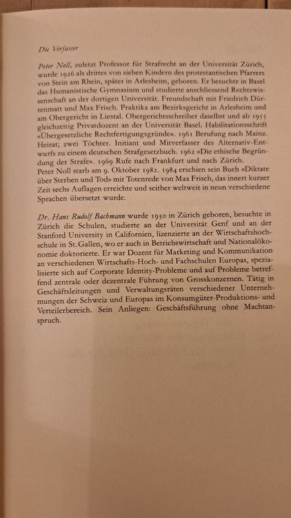 Peter Noll, H.R. Bachmann. Der kleine Machiavelli (Gebraucht) in Zürich ...