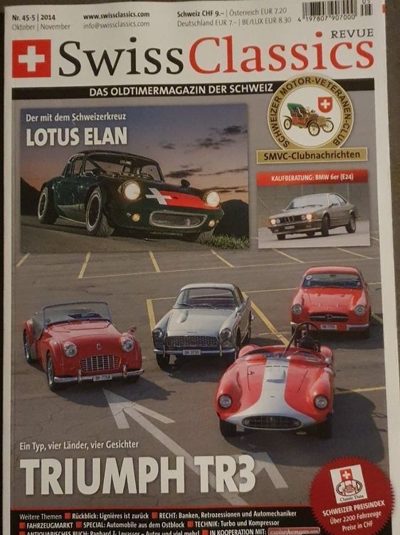 SwissClassics NR45 Lotus Elan Triumph TR3 BMW 6er E 34 xx | Kaufen auf ...