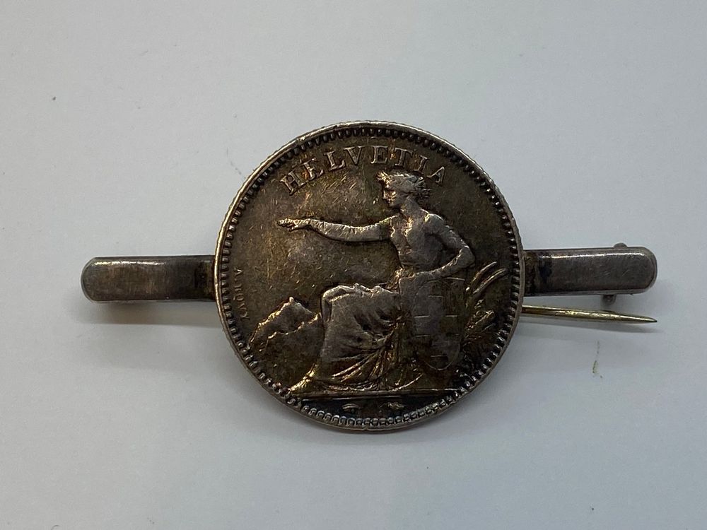 1 Franken Münze 1851 an Brosche SILBER // G858 (Gebraucht) in Bern für CHF 10 – mit Lieferung ...