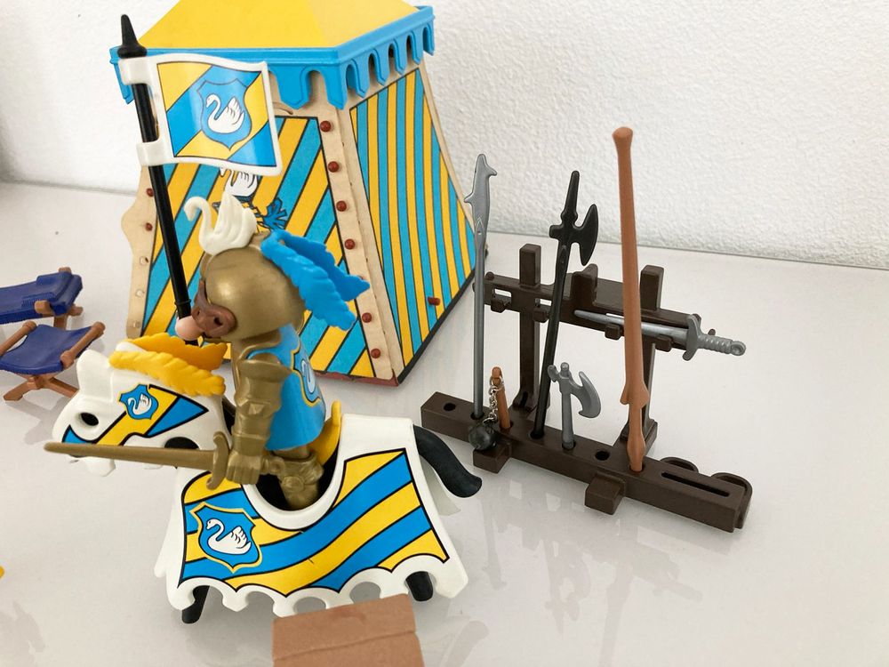Playmobil 3654 - Swan Knight Tournament Tent - Complete | Kaufen auf ...