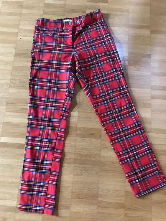 Luxus Hose Rot Kariert Ebenbild