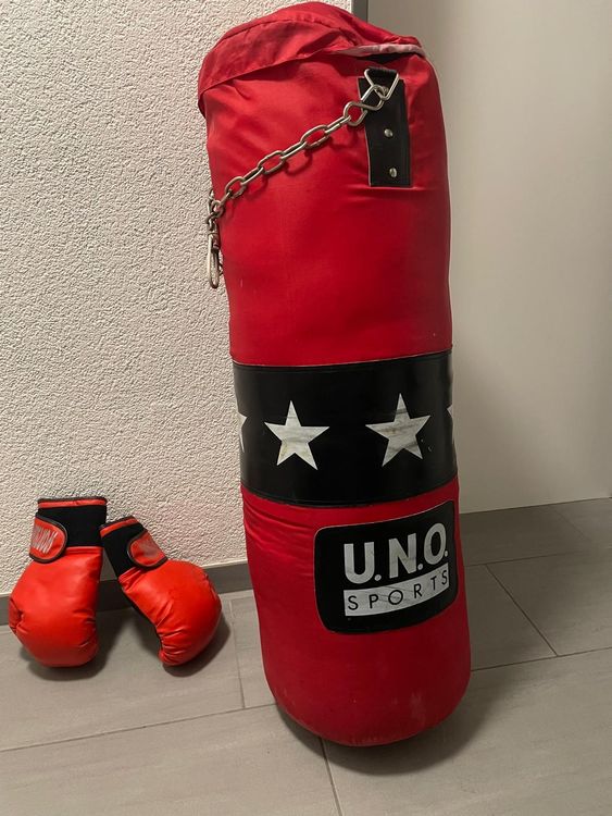 Roter Boxsack mit Handschuhen - Top Zustand! 🥊 (Gebraucht) in Herrenhof ...