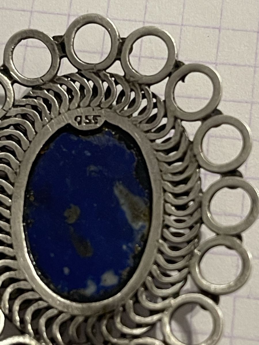 Pendentif vintage 925 pierre lapis-lazuli/ SVP lisez texte (D'occasion ...