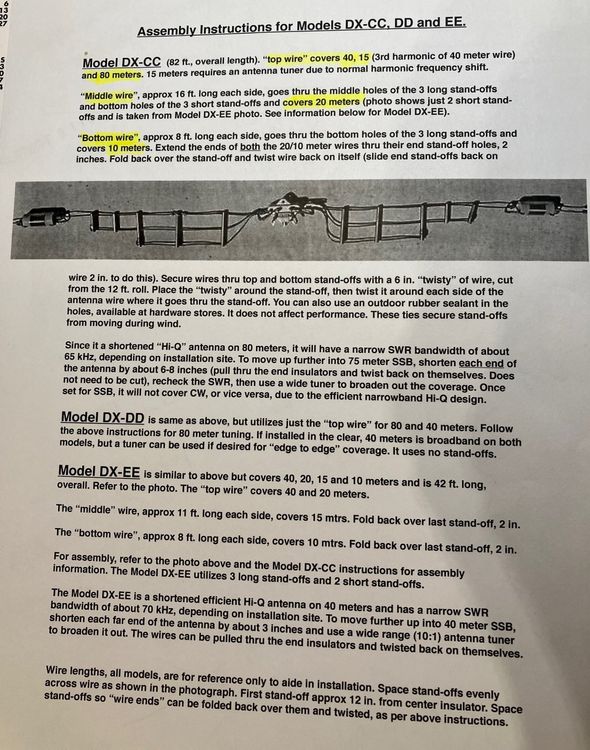 Amateurfunk / AlphaDelta DX-CC HF Multiband Drahtantenne | Kaufen auf ...