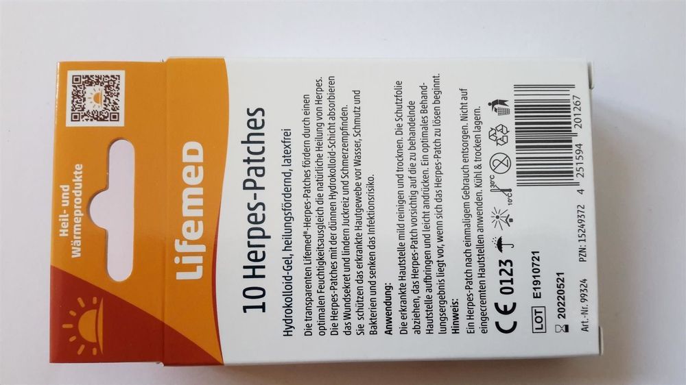 Pflaster, Herpes-Patches, 10 Stück (Neu und originalverpackt) in St ...