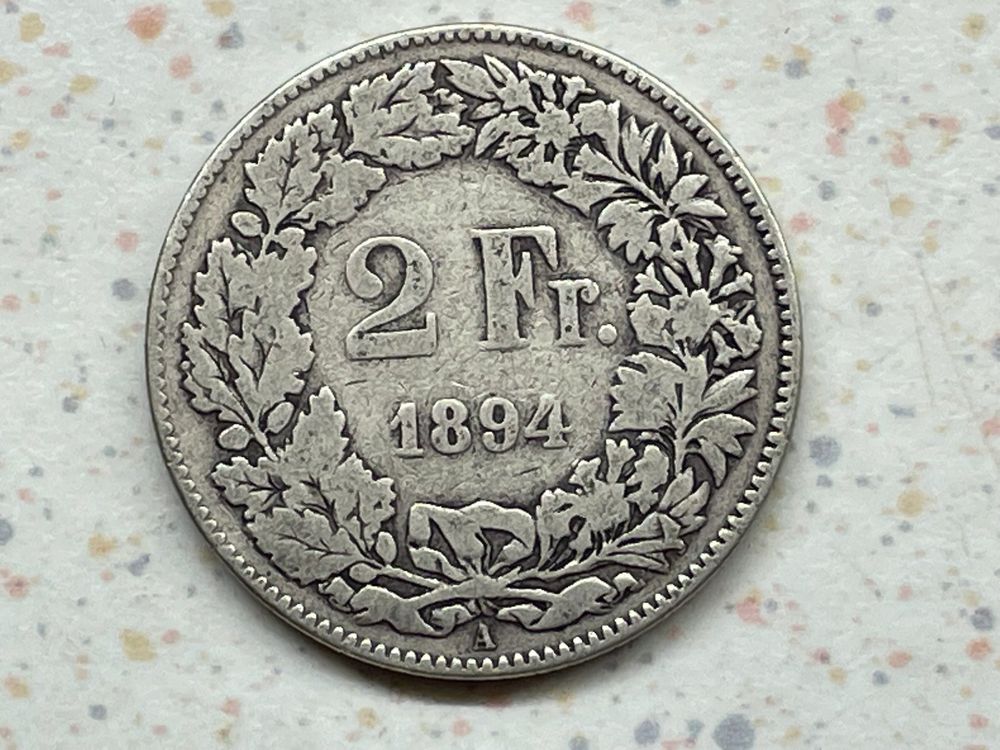 1894 2 Franken Top-Jahrgang !!! rar !!! (Gebraucht) in Winterthur für CHF 6 – mit Lieferung auf ...