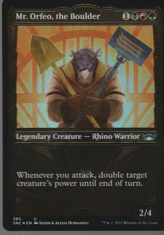 TCG Magic The Gathering MTG EN SNC 385 GILDED FOIL Mr. Orfeo (Neu ...
